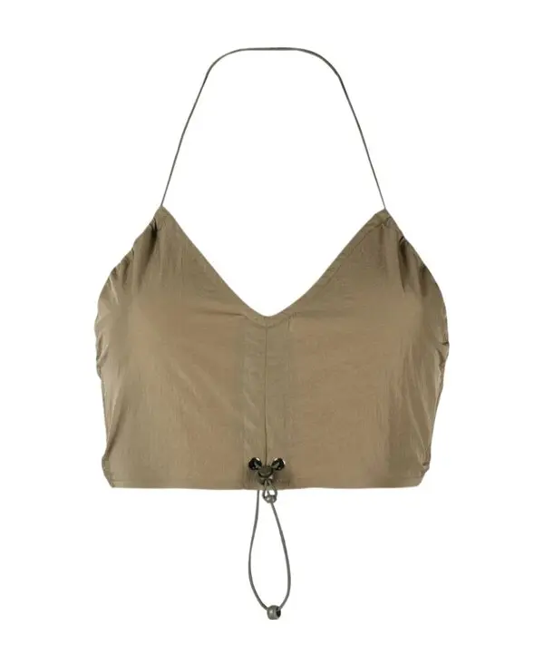 MISBHV Drawstring Strap Halterneck Bra Top