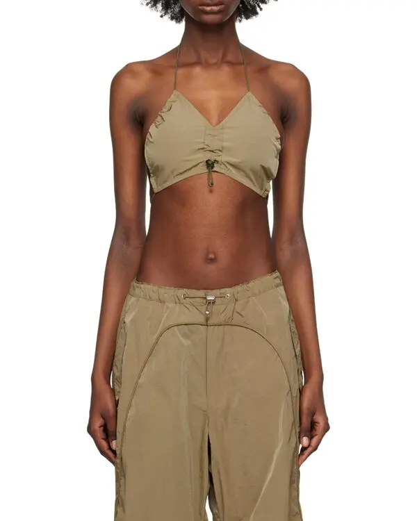 MISBHV Drawstring Strap Halterneck Bra Top