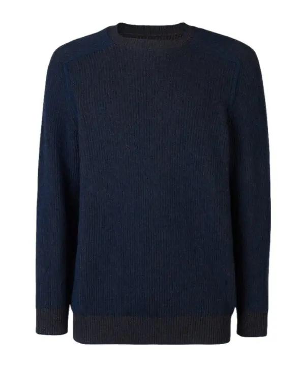 Sease Reversible Cashmere Crewneck Sweater - Deep Blue