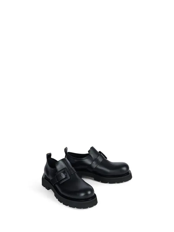 Balmain Anthem Loafers In Glazed Leather