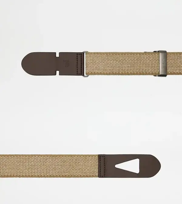TOD'S Adjustable Canvas Belt With Signature Buckle