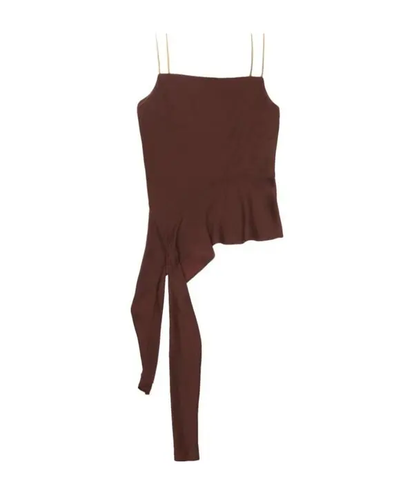 Helmut Lang Asymmetrical Draped Tank Top