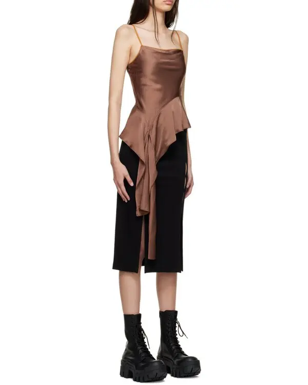 Helmut Lang Asymmetrical Draped Tank Top