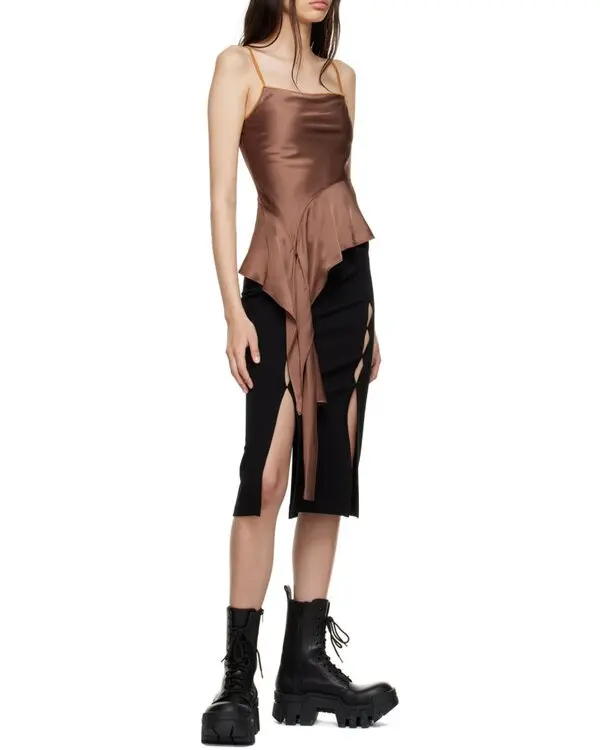 Helmut Lang Asymmetrical Draped Tank Top
