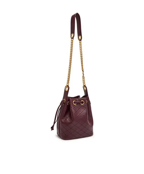 Saint Laurent Bo Chain Quilted Leather Bucket Bag
