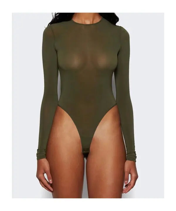Wardrobe.NYC Sheer Military Bodysuit