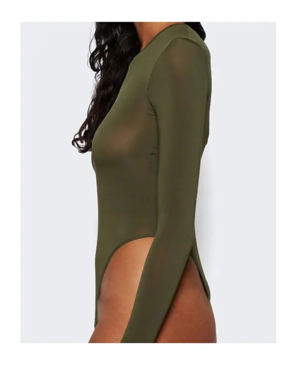 Wardrobe.NYC Sheer Military Bodysuit
