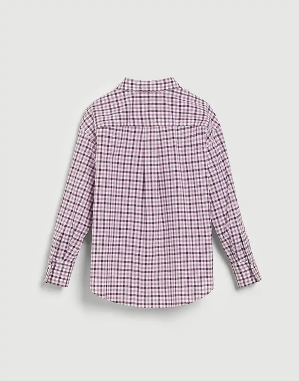 Brunello Cucinelli Cotton Checked Poplin Shirt With Necktie