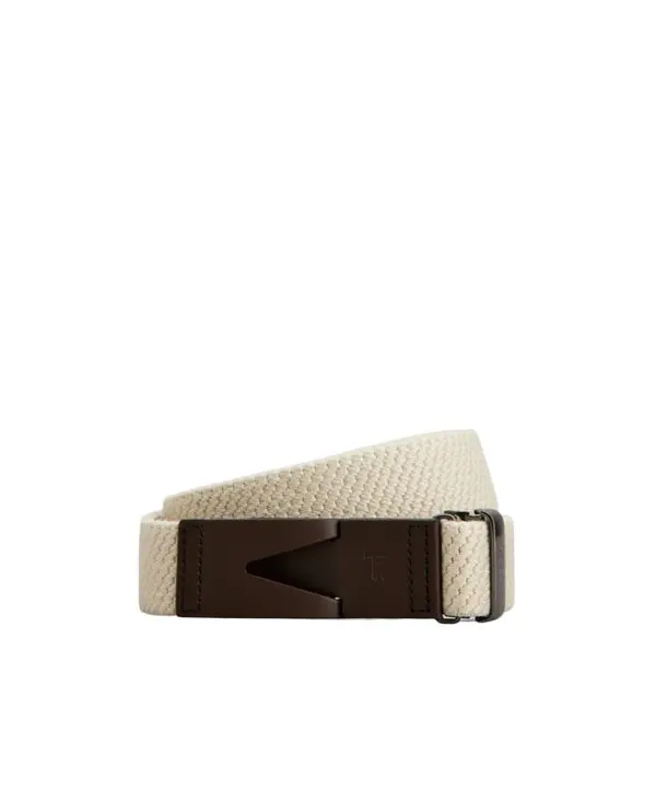 TOD'S Canvas And Leather Belt