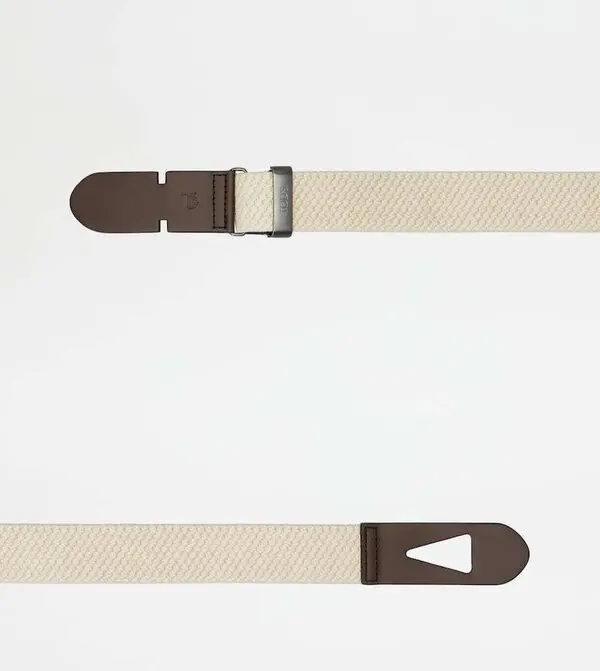 TOD'S Canvas And Leather Belt