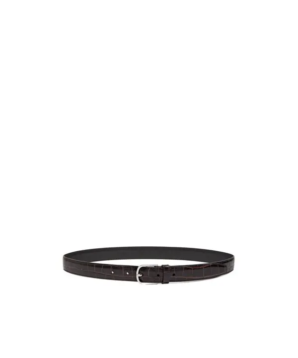 TOTEME Crocodile-effect Leather Belt