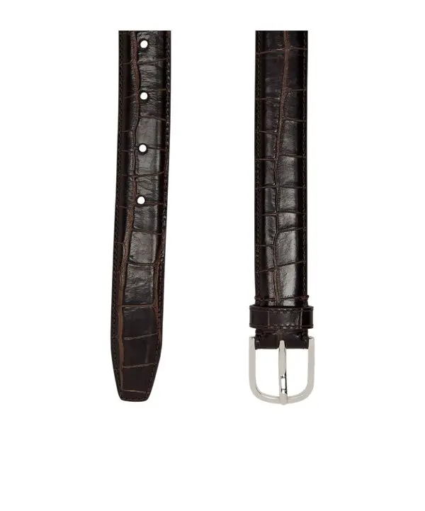 TOTEME Crocodile-effect Leather Belt