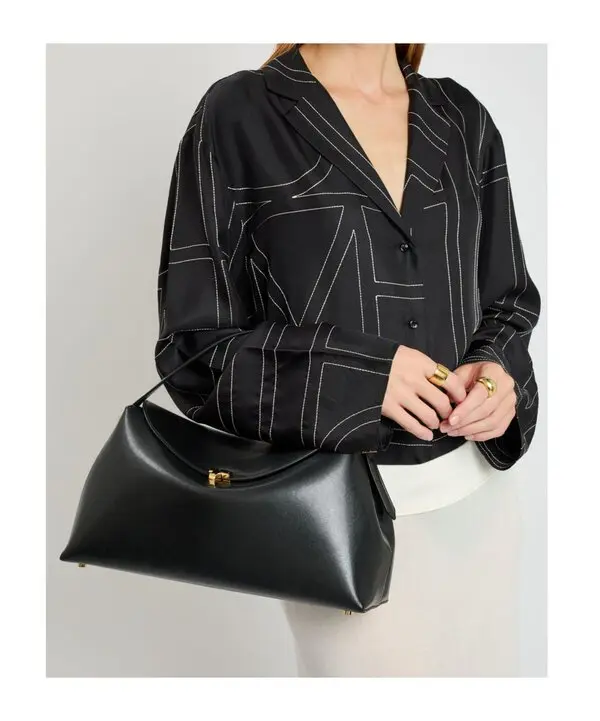 TOTEME T-lock Leather Shoulder Bag