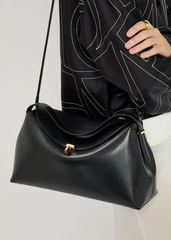 TOTEME T-lock Leather Shoulder Bag