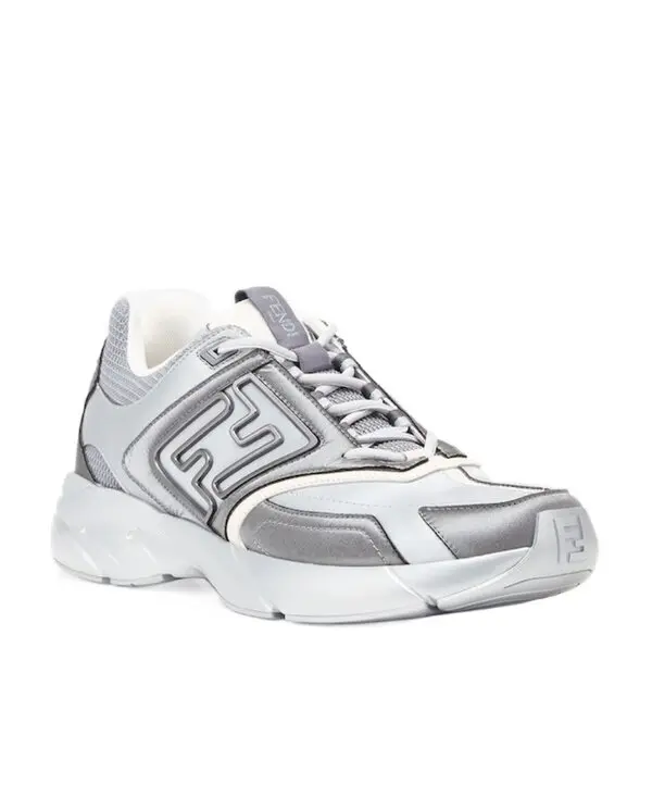 Fendi Grey Nylon Low-tops