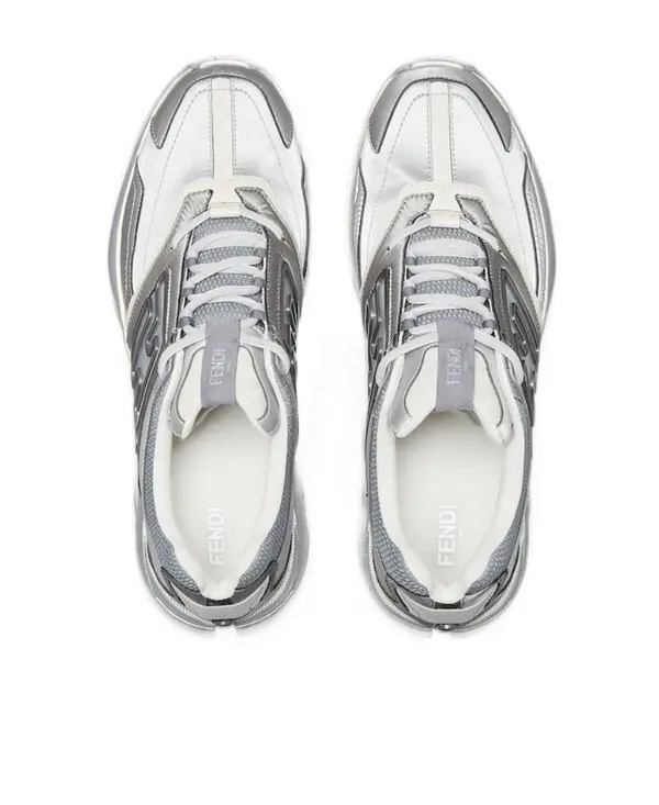 Fendi Grey Nylon Low-tops