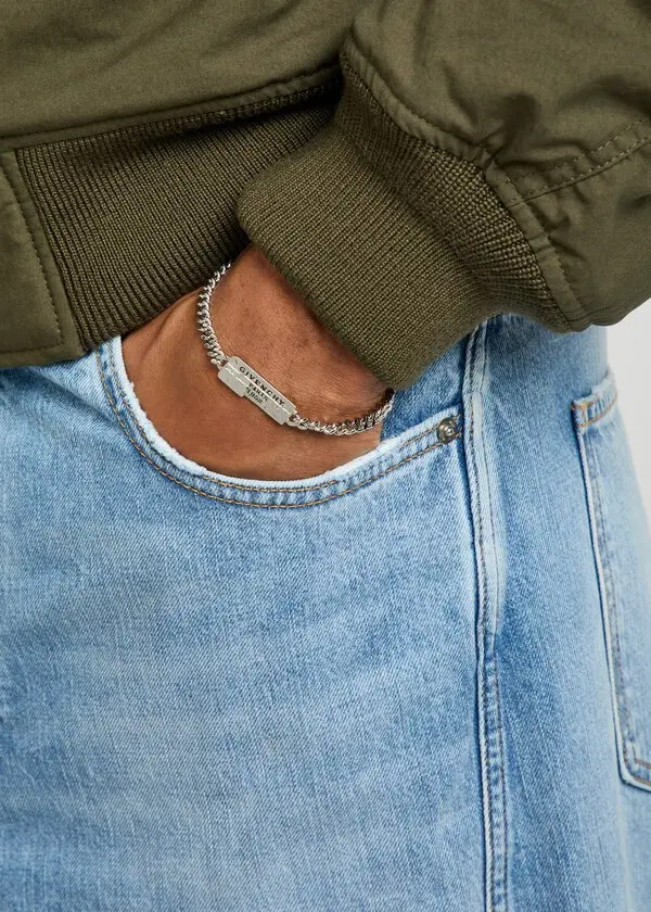 Givenchy Tape Designer-engraved Chain Bracelet