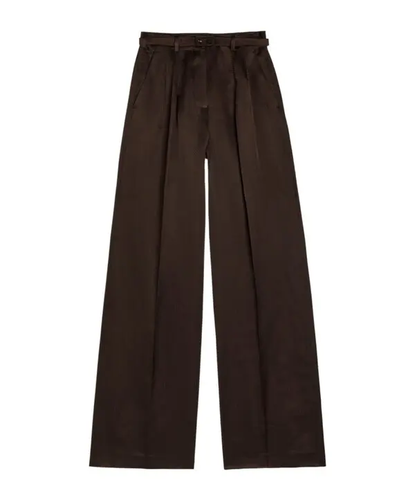Gabriela Hearst Vargas Belted Silk Trousers - Black