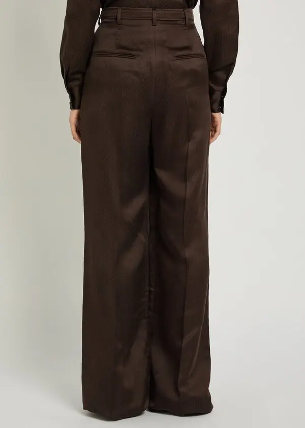 Gabriela Hearst Vargas Belted Silk Trousers