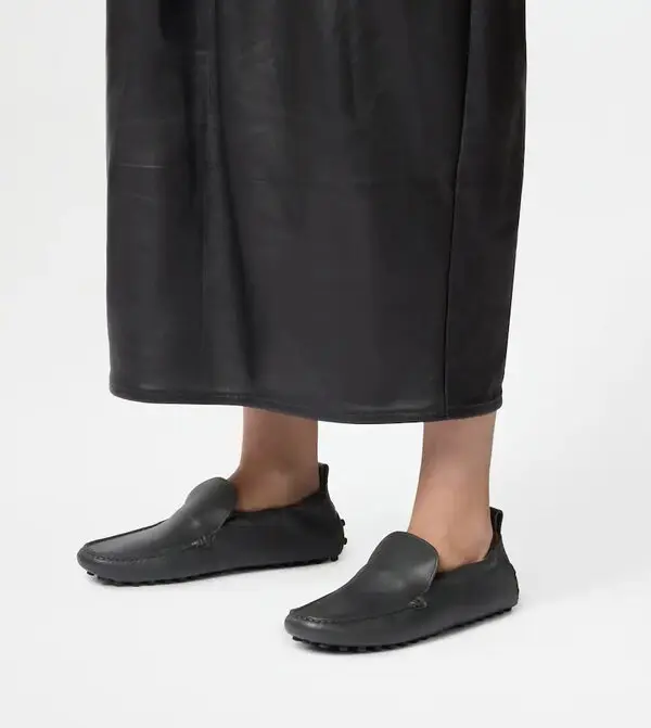 TOD'S Pebble Detail Slip-on Loafers - Grey