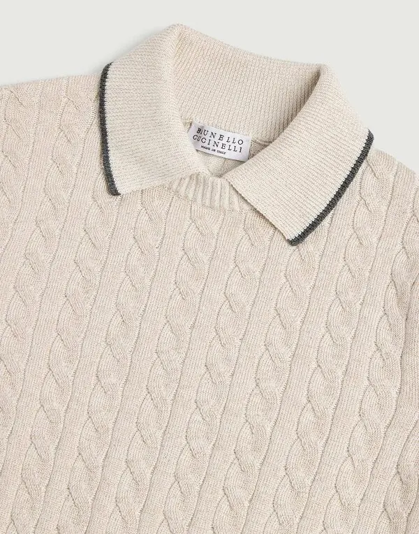 Brunello Cucinelli Sparkling Cable-knit Layered-effect Sweater