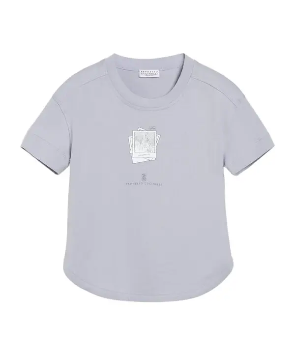 Brunello Cucinelli Cotton Jersey T-shirt With Graphic Print