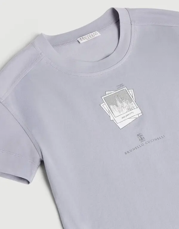 Brunello Cucinelli Cotton Jersey T-shirt With Graphic Print