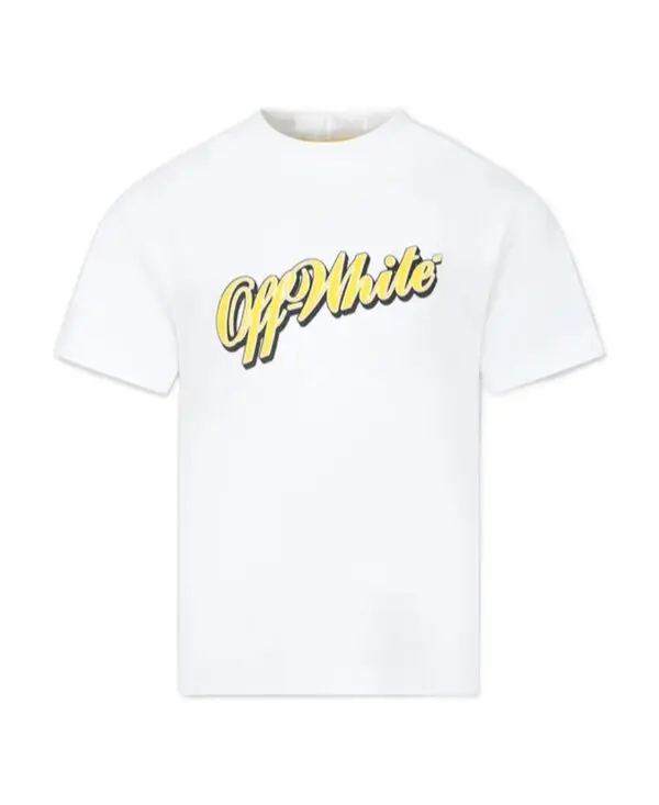 Off-White Diag-stripe Cotton T-shirt