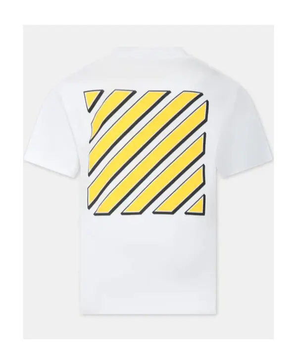 Off-White Diag-stripe Cotton T-shirt
