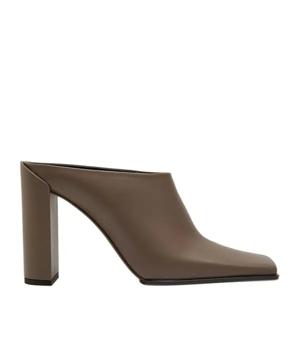 Alaïa Leather Mules - Brown