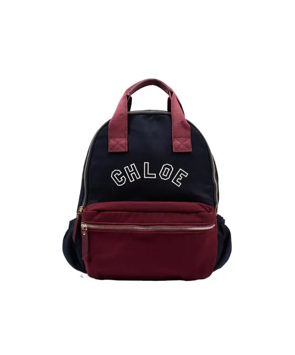 Chloé Logo-embroidered Canvas Backpack