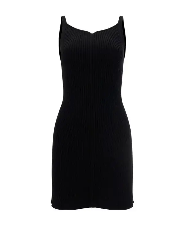 COURREGES Fitted Sweetheart-neck Mini Dress