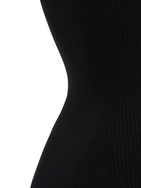 COURREGES Fitted Sweetheart-neck Mini Dress