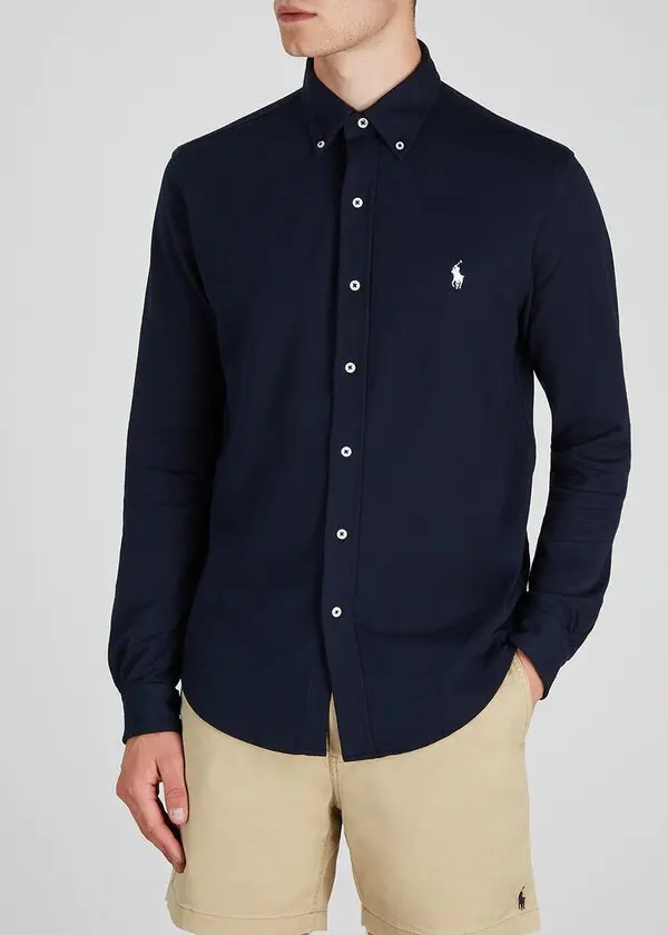 Polo Ralph Lauren Piqué Cotton Shirt - Black