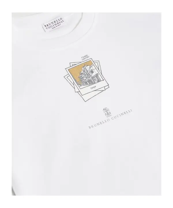 Brunello Cucinelli Printed Cotton Jersey T-shirt