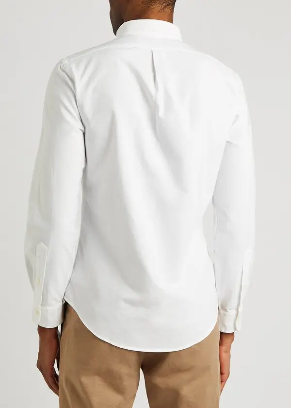 Polo Ralph Lauren Piqué Cotton Oxford Shirt - White