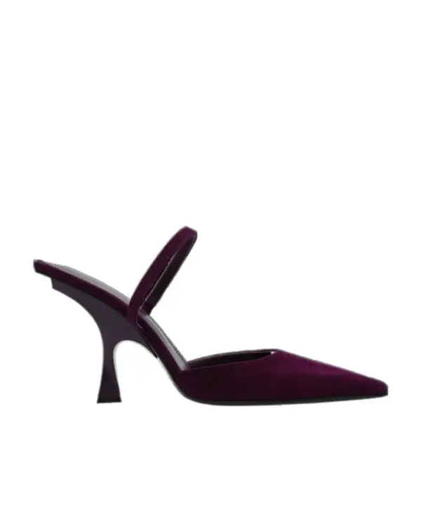 Attico The Ester Pointed Toe Slingback Pumps - Black