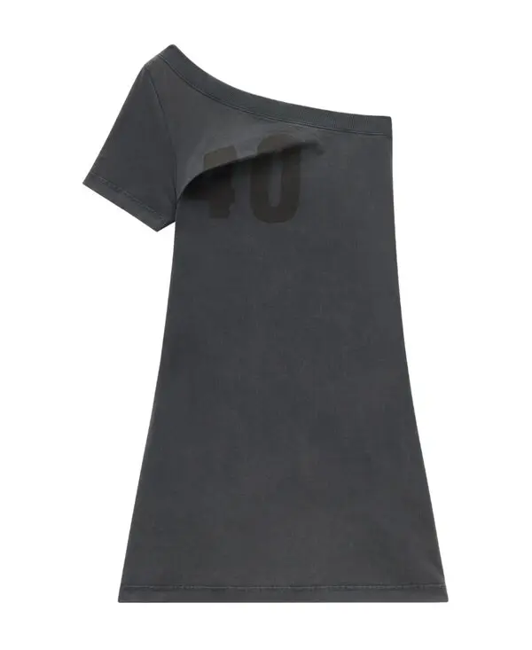 COURREGES Asymmetrical Number Print Mini Dress
