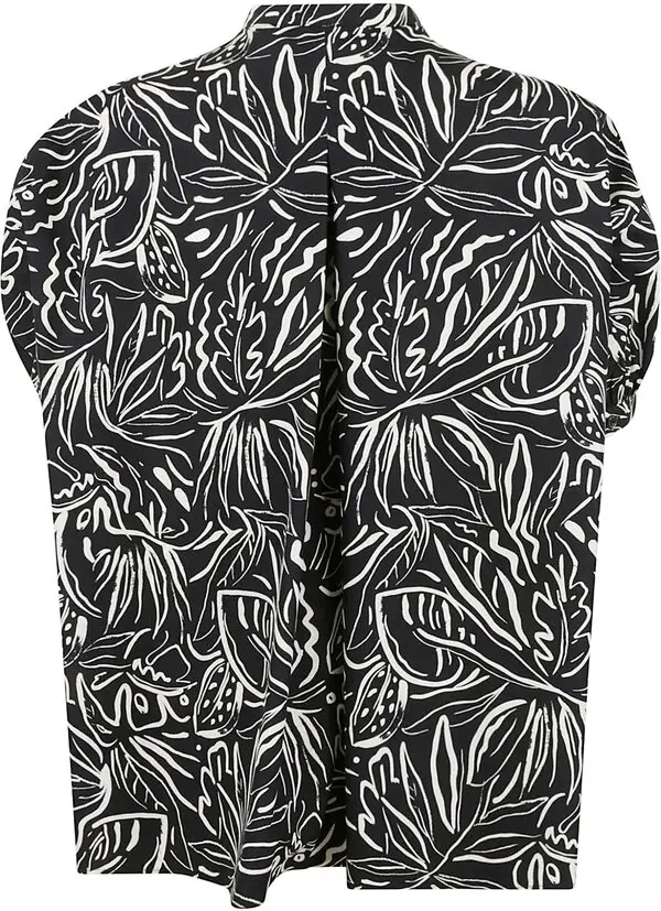 Aspesi Printed Short-sleeve Shirt - Black