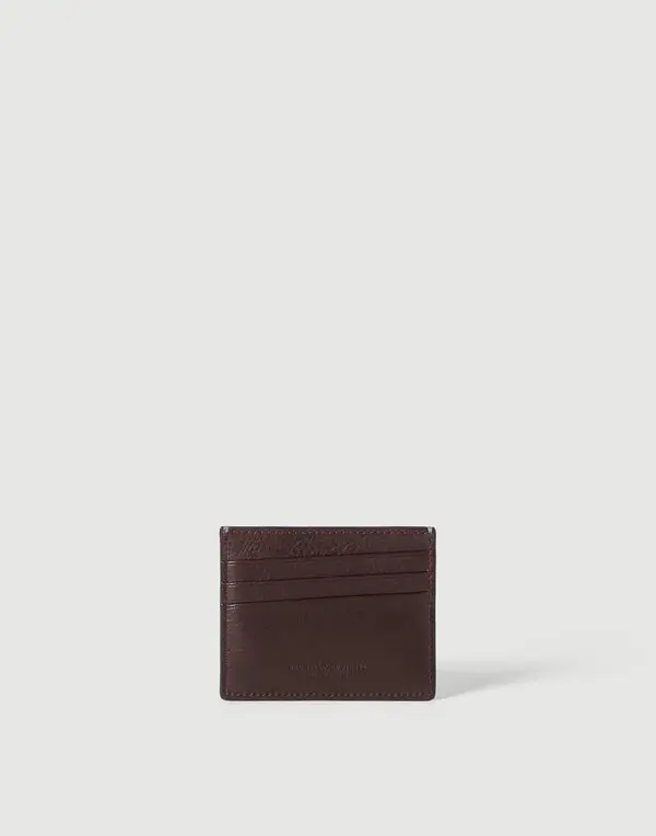 Brunello Cucinelli Brushed Leather Cardholder