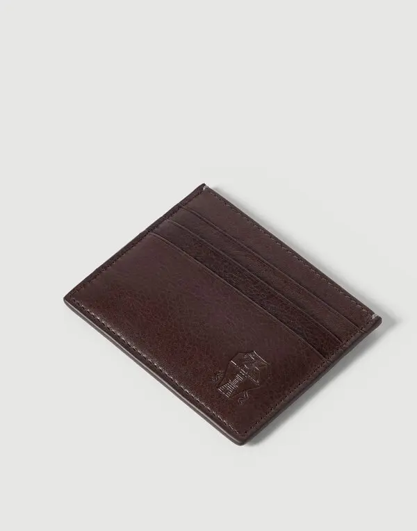 Brunello Cucinelli Brushed Leather Cardholder