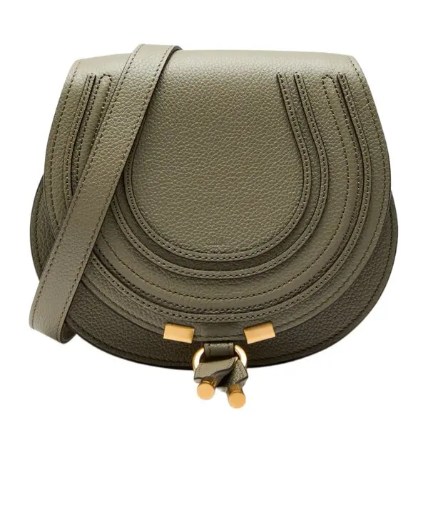 Chloé Marcie Small Grained Leather Saddle Bag