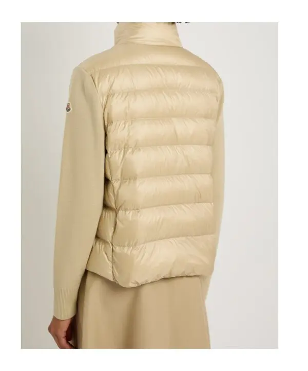 Moncler Quilted Shell And Wool-knit Cardigan