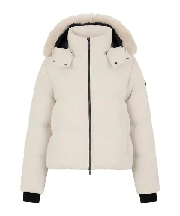 Moose Knuckles Nyluxe Misti Puffer Jacket With Detachable Hood And Fur Trim