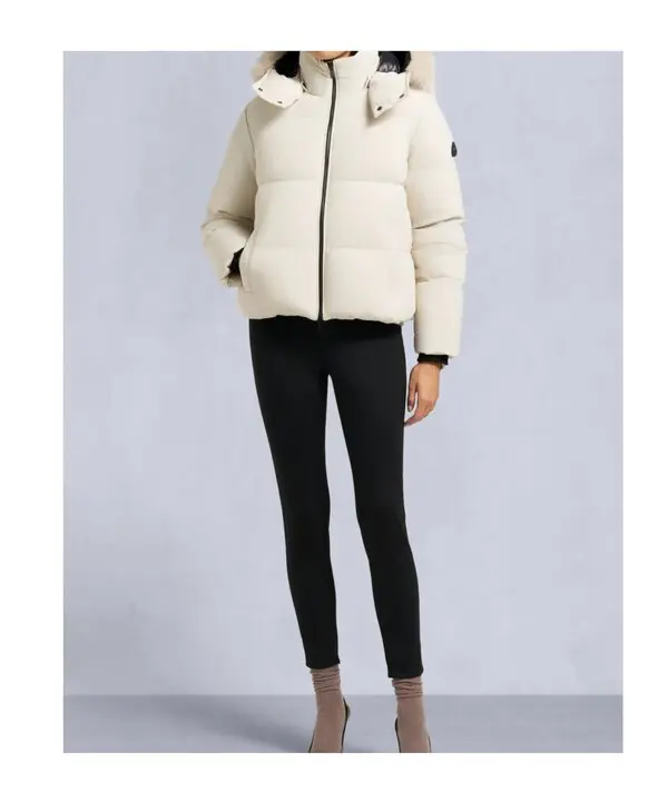 Moose Knuckles Nyluxe Misti Puffer Jacket With Detachable Hood And Fur Trim