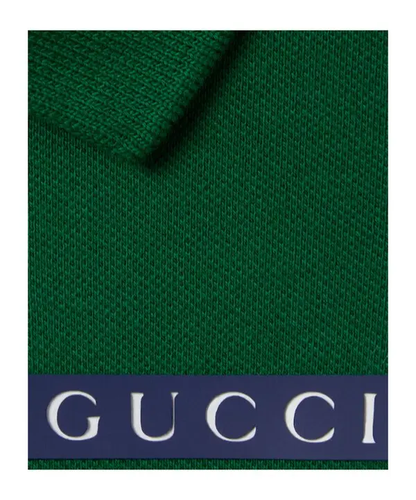 Gucci Baby Cotton Piquet Polo Shirt