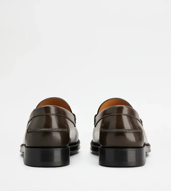 TOD'S Leather Loafers With Metal Inserts
