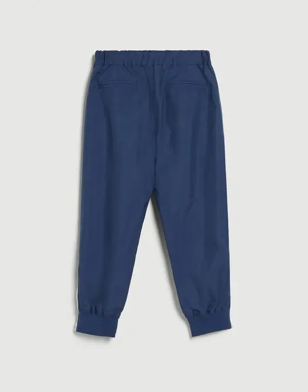 Brunello Cucinelli Zipped-cuff Trousers With Logo Patch