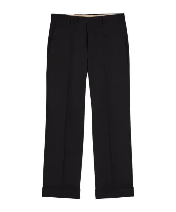 Valentino Garavani Straight-leg Wool Trousers - Black