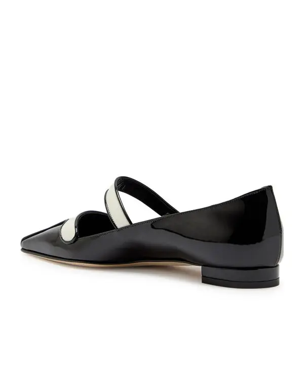 Manolo Blahnik Ganeus Patent Leather Flats